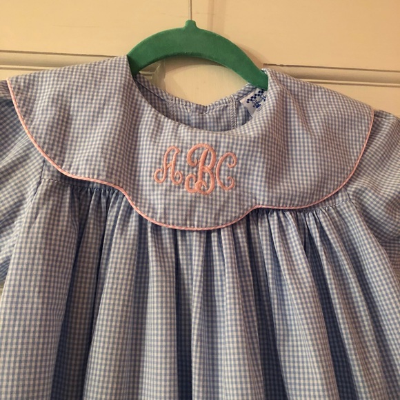 Kelly’s Kids | Dresses | Kellys Kids Abc Monogram Checkered Dress 78 ...
